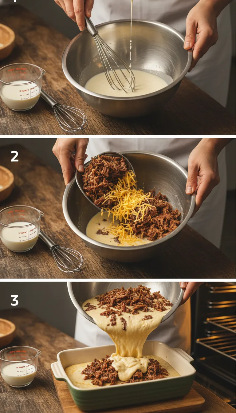 Fluffy Pancake Smoked Beef Casserole Recipe - Recipe Honey